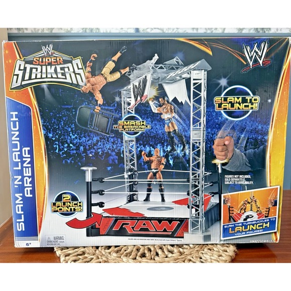 Mattel | Toys | Wwe Raw Super Strikers Slam N Launch Arena Wrestling ...